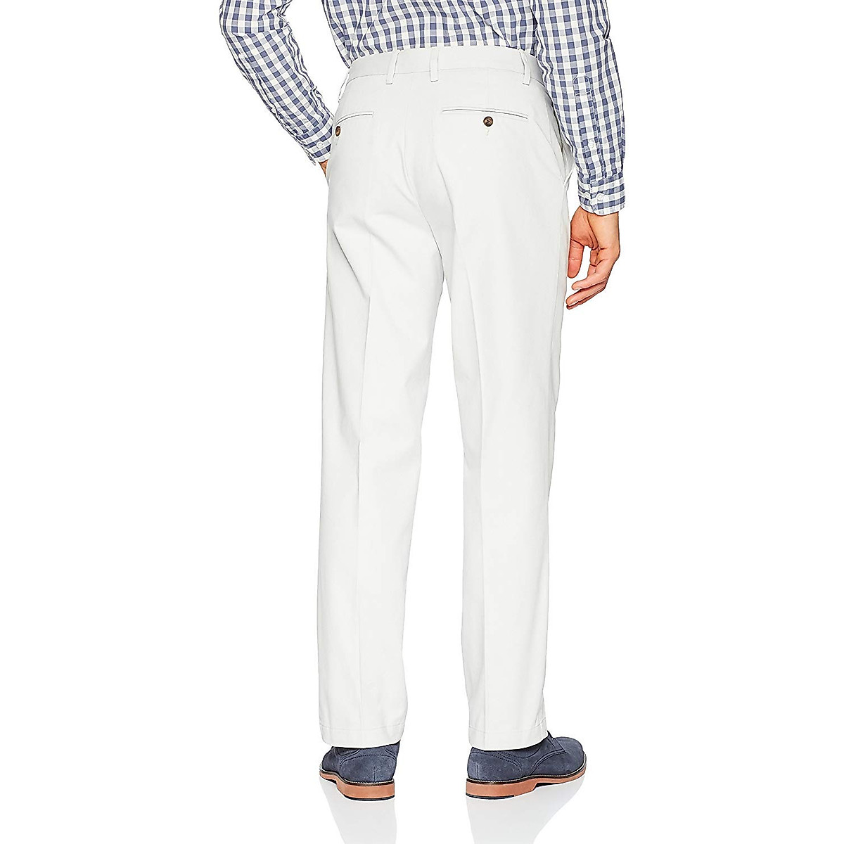 Amazon Essentials Men's Classic-Fit Wrinkle-Resistant Flat-Front Chino Pant (Available in Big & Tall), Light Grey, 42W x 30L