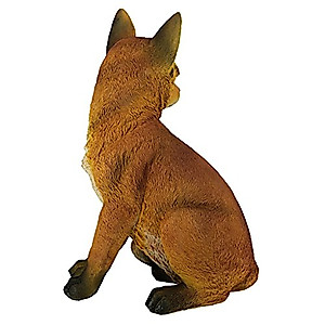 Design Toscano QL56241 Woodie The Woodland Fox Garden Animal Statue, 14 Inch