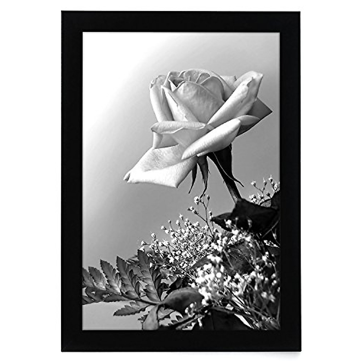 Americanflat 12x18 Poster Frame, Black & 8x12 Picture Frame in Black with Shatter Resistant Glass - Horizontal and Vertical Formats for Wall and Tabletop