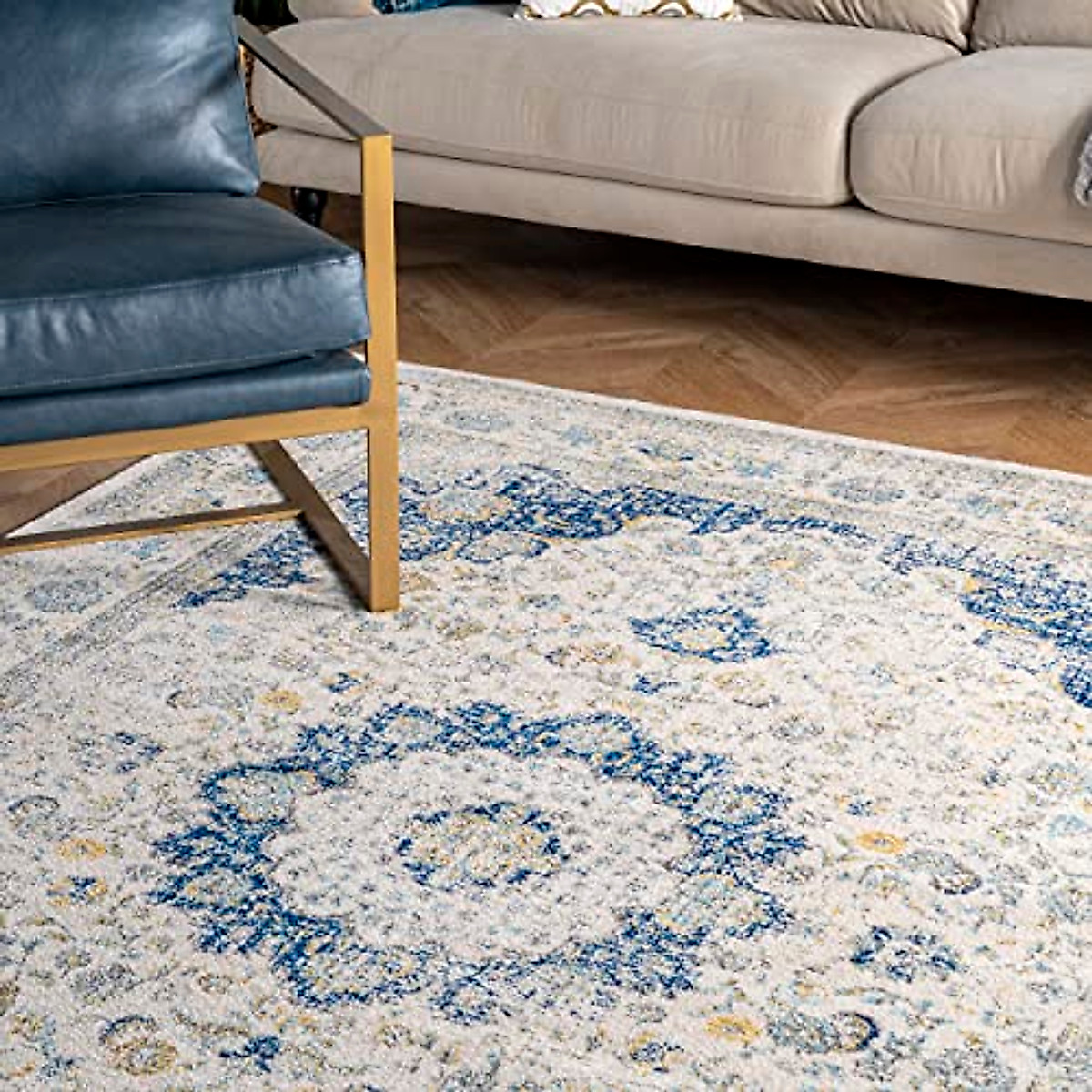 nuLOOM Persian Verona Distressed Area Rug, 3' x 5', Blue