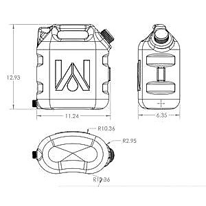 WaterPORT GoSpout 2 Gallon Portable Water Tank with Hose and Sprayer for Camping Showers, Rinsing Overlanding Gear, Vehicle Water Storage, Off Road Showers