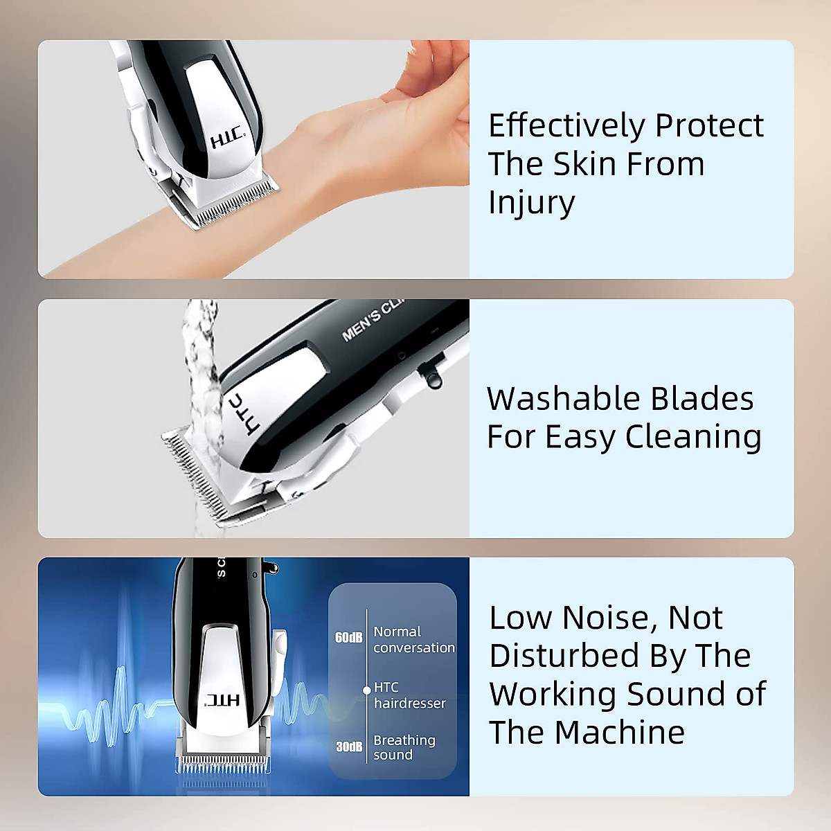 Riyuetan Hair Clippers for Men Professional Carbon Steel Blades Clippers for Hair Cutting High Speed Motor 7000rpm Barber Clippers with Cutter Head Adjuster Hair Trimmer for Men