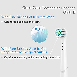 Replacement Electronic Toothbrush Heads, 8 Count Professional Precision Clean Brush Refills Compatible with 7000/Pro 1000/9600/ 5000/3000/8000