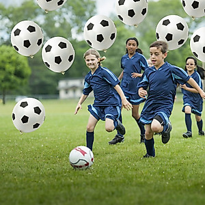 35 Pcs Soccer Ball Balloons, Black White Soccer Birthday Latex Balloons for Boys, Soccer Party Decorations Supplies for Kids Children Football Lover Sport Theme Birthday Baby Shower Party Decor