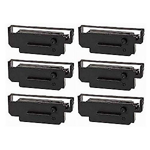 SuppliesMAX Compatible Replacement for Citizen iDP-3560/iDP-3570/iDP-3580/iDP-562 Black/Red P.O.S. Printer Ribbons (6/PK) (61115RB)