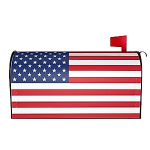 Perinsto American Flag Mailbox Covers Magnetic Waterproof Patriotic Mail Cover Letter Post Box Wraps for Home Garden Yard Decor, 21x18 in