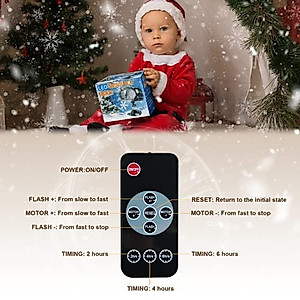 Christmas Snowflake Projector Lights, IP65 Waterproof LED Snowfall Spotlight Projector, Upgrade Rotating LED Snowfall Projection Lamp for Halloween Xmas Party Holiday Garden