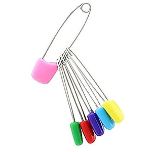 Generic Cloth Diaper Pins Stainless Steel Traditional Safety Pin 12pcs