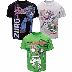 Disney Pixar Lightyear Buzz Lightyear Little Boys 3 Pack T-Shirts Buzz/Zurg 4