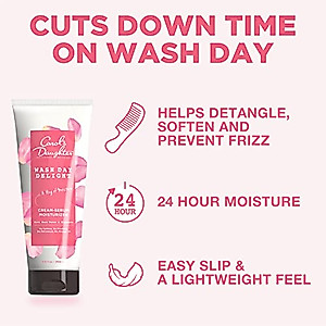 Carol's Daughter Wash Day Delight Cream Serum Moisturizer for Curly Hair, Anti-Frizz, Made with Rose Water and Glycerin, 6.8 Fl Oz
