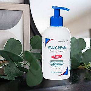 Vanicream Gentle Wash with Pump for Baby -Ideal for Normal to Sensitive/Dry Skin, Gluten and Sulfate Free, Dermatologist Tested, Transparent, Unscented, 8 Fl Oz