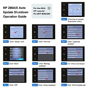 myCartridge 206X Toner Cartridges 4 Pack High Yield (with Chip) Compatible Replacements for 206A 206X HP Toner Cartridge Set for HP Color Laserjet Pro MFP M283fdw M283cdw M282nw M255dw，W2110X W2110A