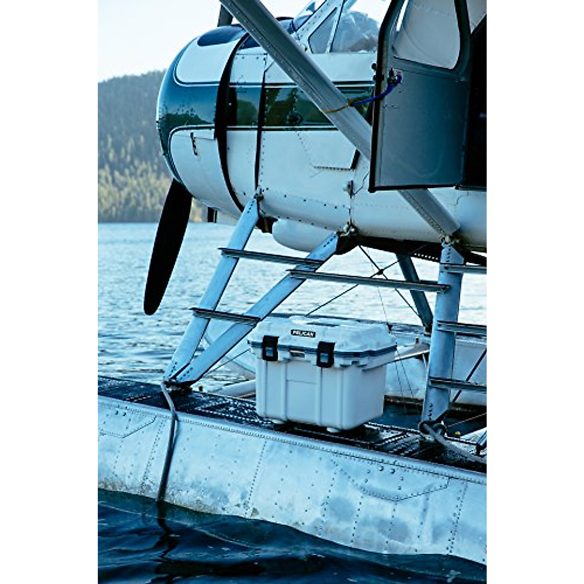 Pelican 70QT Elite Cooler (White/Grey) | 46 Can Capacity with Ice | 9 Day Ice Retention | Built-in Cup Holders & Bottle Opener | Guaranteed for Life