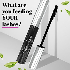 Fifth & Skin NATURLASH Natural Mascara (BLACK) - Hypoallergenic Mascara for Sensitive Eyes – Vegan & Cruelty Free Mascara – Gluten Free - Paraben Free - Nourish, Lengthen & Thicken
