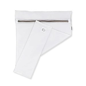Full Circle Loads of Fun Recycled Mesh Laundry Zipper, Set of 4 – Reusable Garment Washing Machines – Large Clothes Small Delicates/Lingerie Bags, White 4 Count