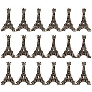 Hemoton 18pcs Eiffel Tower Place Card Holders Metal Table Photo Holder Table Number Card Holders Table Pictures Stand Memo Note Clip for Home Office Wedding Party Decor
