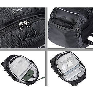 Mouteenoo Mountain Biking Backpack for MTB, Cycling and Bike Commuter Backpack for Men and Women (Black)