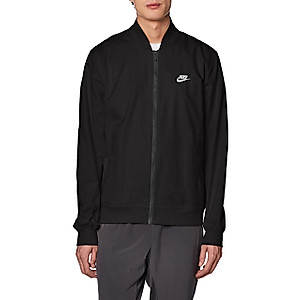 Nike Sportswear Sport Essentials Men's Woven Unlined Bomber Jacket (as1, alpha, m, regular, regular, Black/White)