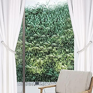 Groleca 2 Pack Strong Magnetic Curtain Tiebacks Curtain Holdbacks Curtain Ties Curtain Tie Backs with Thicker Twist Rope & Upgrade Strong Magnetic Tiebacks for Curtains (Creamy-white, 2)