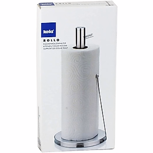 kela Kitchen roll Holder, Stainless_Steel, Matt Silver, 15 x 15 x 33.5 cm