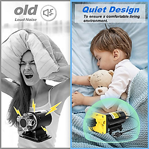 YOMILINK Fully Self-priming Water Pump, 110V 5.5 GPM 70 PSI, Automatic On-Demand Diaphragm Pump, for Kitchen, Bathroom RV, Marine Yacht, Lawn Garden, House, Fish Tanks, Small Fountains, Rain Barrels