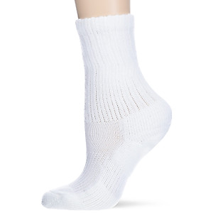 Thorlos Women's AMX Max Cushion Fitness Ankle Socks, White, Medium
