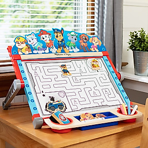 Melissa & Doug PAW Patrol Wooden Double-Sided Tabletop Art Center Easel (33 Pieces)
