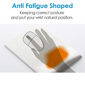 Elecom MP-116WH Mouse Pad Wrist Rest FITTIO Gel Material High White