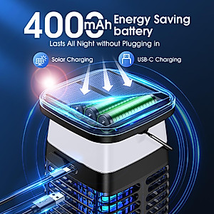 Bug Zapper Outdoor, Rechargeable & Portable Solar Bug Zapper Mosquito Zapper,123456789