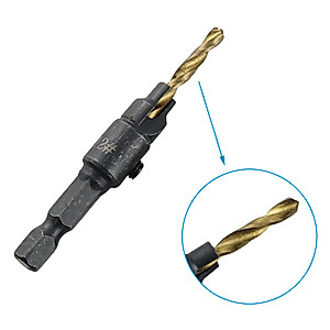 WHYHKJ Countersink Drill Bits, Drill Bits, Wood Countersink Drill Bit Set Hex Shank Quick Change Counter Sinker Pre Hole Drill Bit Set Screw Counterbore Bit Pilot Bit Set for Woodworking and Carpentry