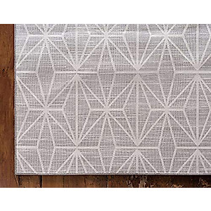 Jill Zarin Uptown Collection Area Rug - Fifth Avenue (2' 2" x 6' 1" Runner, Gray/ Ivory)