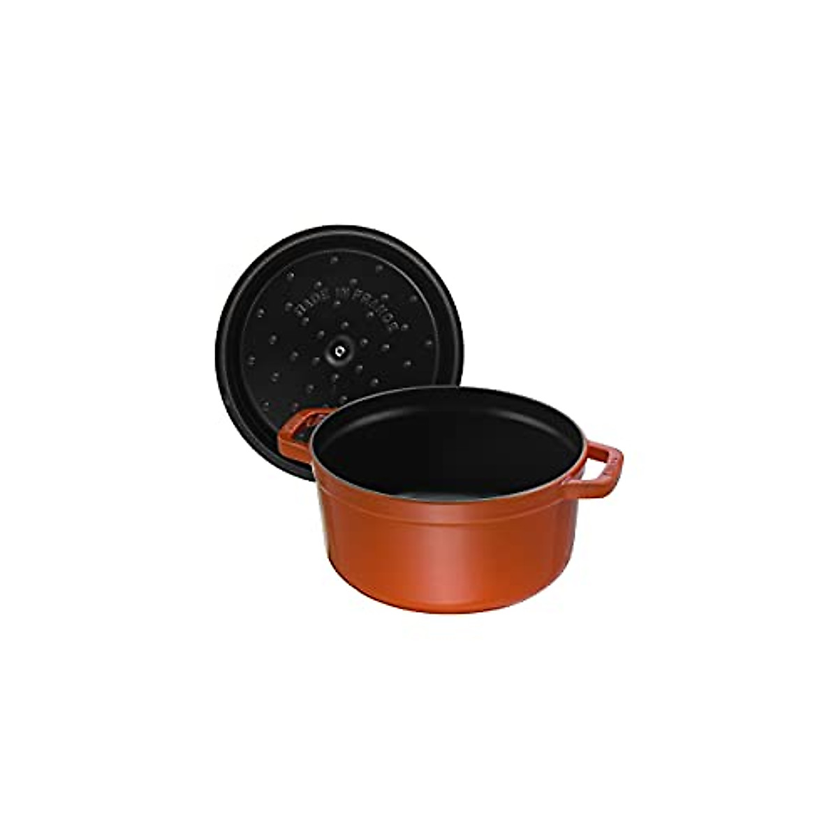 STAUB Cast Iron Dutch Oven 7-qt Round Cocotte, Made in France, Serves 7-8, Burnt Orange