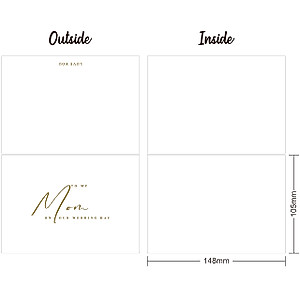 PartyGifts&beyond to My Dad and Mom Wedding Day Cards from The Bride or Groom Gold Foil Wedding Cards for Parents(DM)