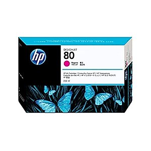 HP 80 Magenta 350-ml Genuine Ink Cartridge (C4847A) for DesignJet 1000 Series Large Format Printers