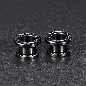 KUBOOZ 1 Pair Gauges For Ears Plugs and Tunnels Double Flared Earrings Upgrade Tear Drop Piercing Gift Packing Stretchers 0g to 1 Inch.