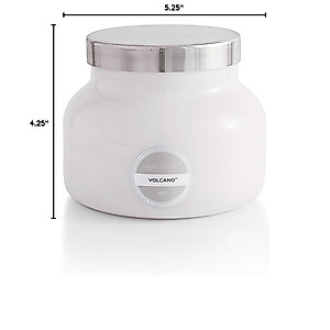 Capri Blue Scented Candle - Cotton Wick - Luxury Aromatherapy Candle - 19 Oz - Volcano - White