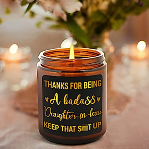 Lavender Scented Candle - Daughter in Law Gift, Birthday Gift for Daughter in Law, Wedding, Anniversary, Engagement, Christmas, Mothers Day, Thanksgiving, Graduation Gifts for Daughter in Law