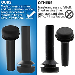 WB02X24790 Grate Rubber Feet Replacement for GE Gas Stove Top Range Burner Grate Foot Rubber Pads Stove Parts Rubber Grate Bumpers Stove Cooktop Grate Foot - 6 Pack