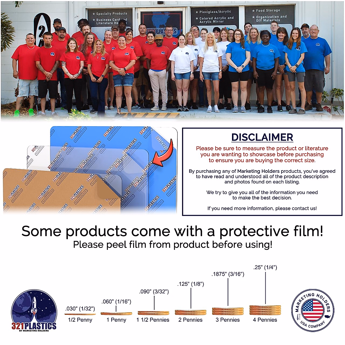 Marketing Holders 4 Pack Brochure Holder for 5.5" Bifolds Clear Acrylic Countertop Literature Organizer Slant Back Space Saving Booklet Dispenser for Trade Shows Expos and Conventions