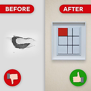 XFasten Drywall Repair Kit 12-Pack 4/6/8 Inch Aluminum Dry Wall Repair Patch Kit, Wall Patch Kit for Holes Drywall, Sheetrock Repair Kit, Ceiling Mesh Self-Adhesive Drywall Hole Repair Kit