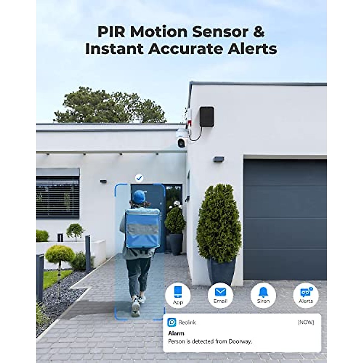 REOLINK 4MP Solar Security Camera Outdoor Wireless, No Hub Needed, Battery Powered Camera with 360° Pan-Tilt, 2.4Ghz WiFi Only, Smart Detection, No Monthly Fee, Argus PT+Solar Panel(Renewed)