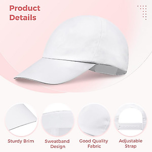 B bangcool DIY Kids Baseball Caps Hats - White DIY Creative Painting Polyester Sun Hat Sports Cap for Kids