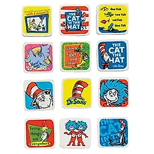 Raymond Geddes Dr. Seuss Character Erasers for Kids (Pack of 60)