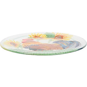 Pavilion- Rooster Sunflower 11" Round Serving Plate