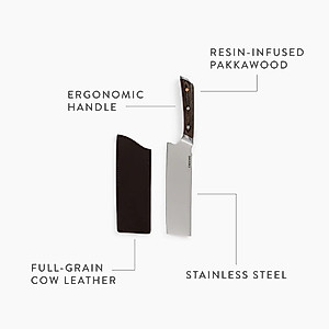 Barebones No. 7 Nakiri Knife - 7-Inch German-Grade Blade - Chopping Knife Perfect for Vegetables - Versatile Chef Knife - Everyday Kitchen Essentials