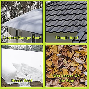 MYTOL 20.5ft Aluminum Snow Roof Rake, Extendable Snow Rake for Roof with 26 Inch Blade, Scratch-Free, Extension Tubes & Anti-Skid Handle, Lightweight Roof Snow Rake for Snow, Leaves, Debris Removal