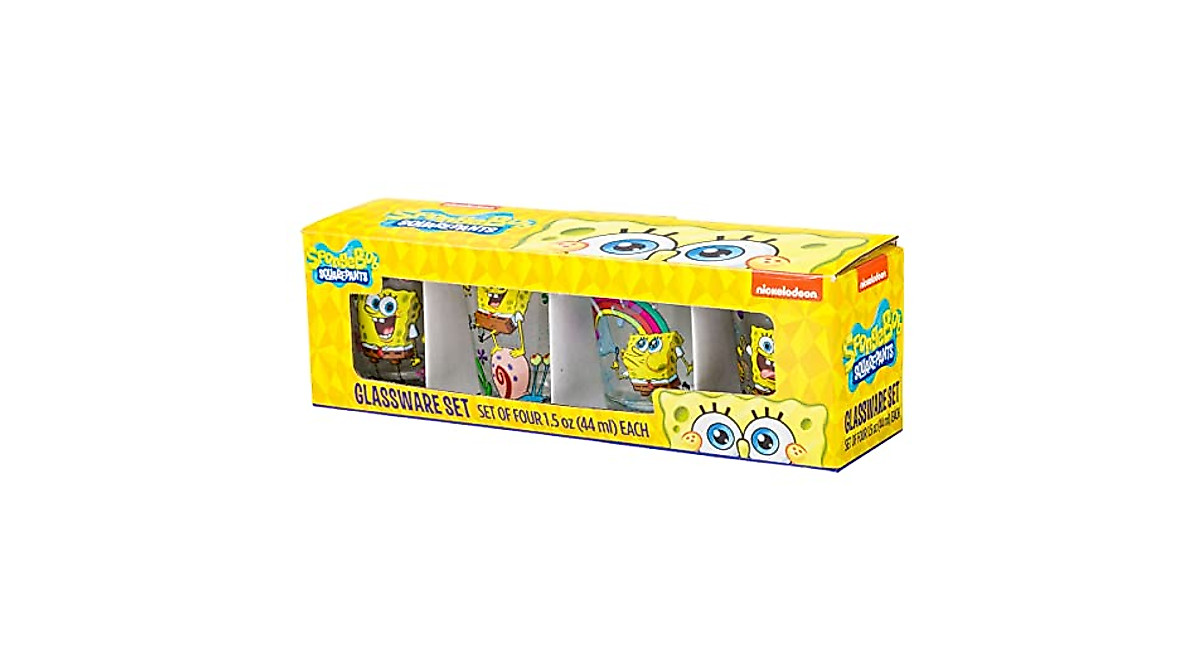 SpongeBob SquarePants Mini Glass Set - 4-Pack Gift
