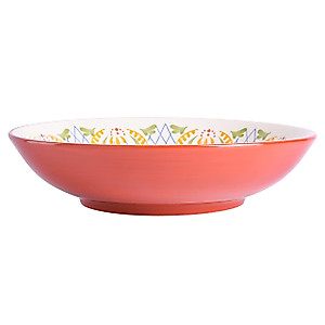 Laurie Gates by Gibson Hand Painted Tierra Mix and Match Dinnerware Set, Pasta Bowl (10.5"), Assorted