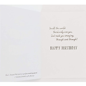 Greeting Card For A Special Godchild - God Made You Amazing Through and Through - Religious Christian Happy Birthday