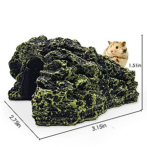 HT-direct Reptile Hide Dock Reptile Decor Reptile Resting Terrace Tortoise Climbing Platform Lizard Tank Accessories for Small Reptiles,Turtles,Animals
